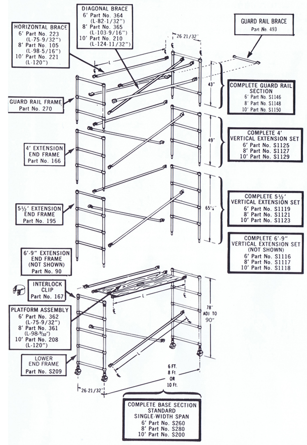 Standard Scaffold Aluminum Scaffold Upright Scaffold USA LLC